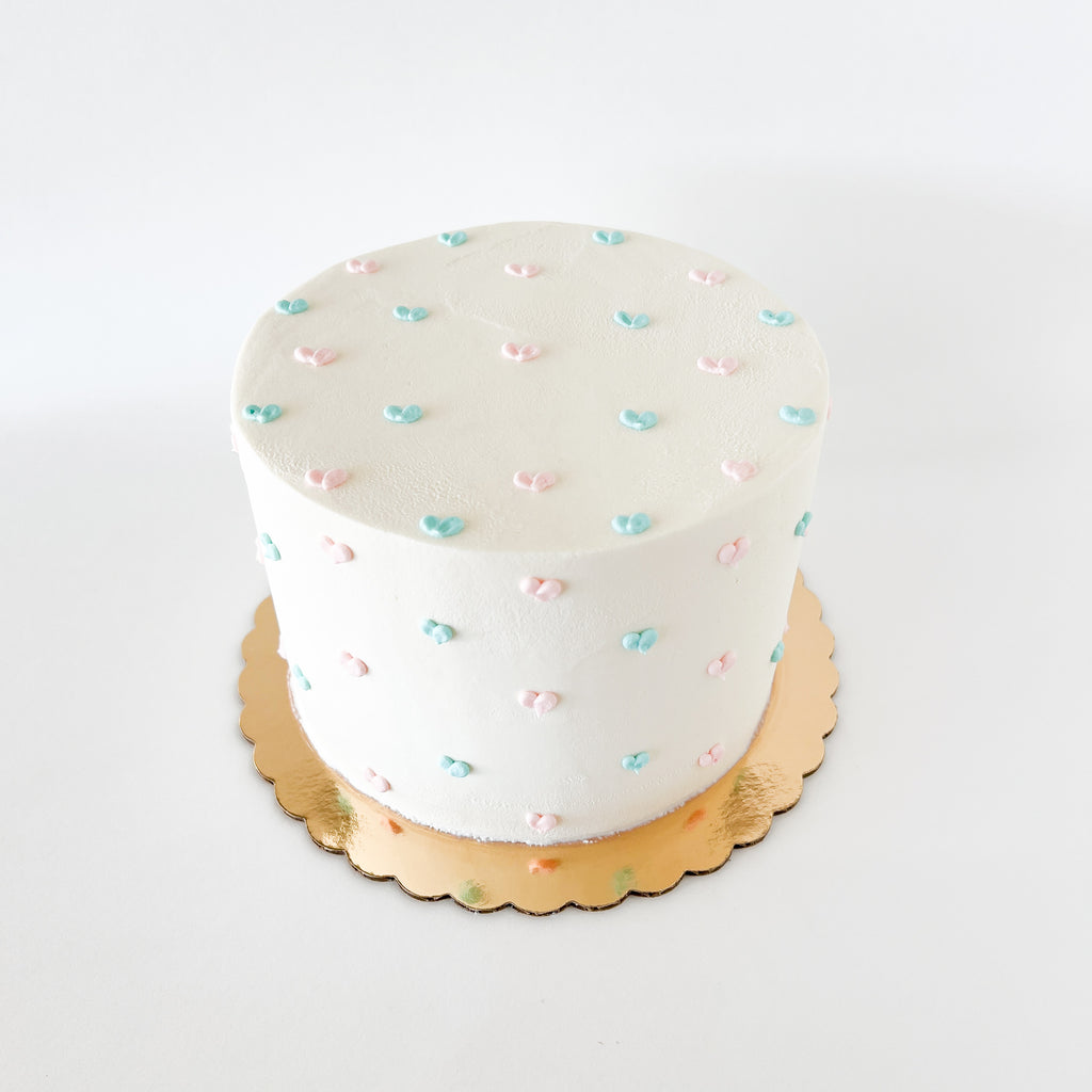 GF Friendly Chocolate Heart Gender Reveal Cake – Dolce Bakery