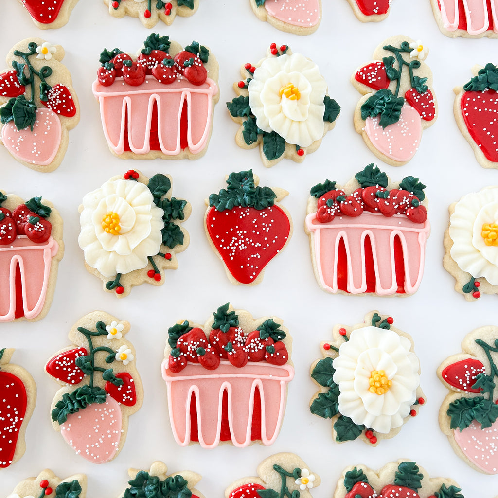 Strawberry Patch Sugar Cookie Set – Dolce Bakery