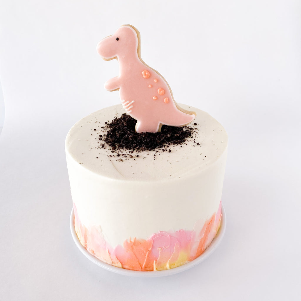 Pink or Green Dinosaur Cake – Dolce Bakery