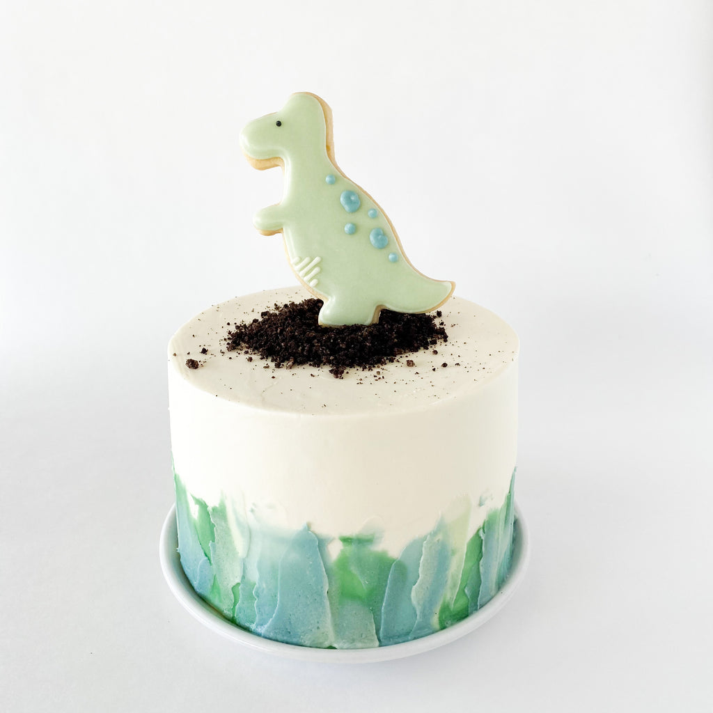 Pink or Green Dinosaur Cake – Dolce Bakery
