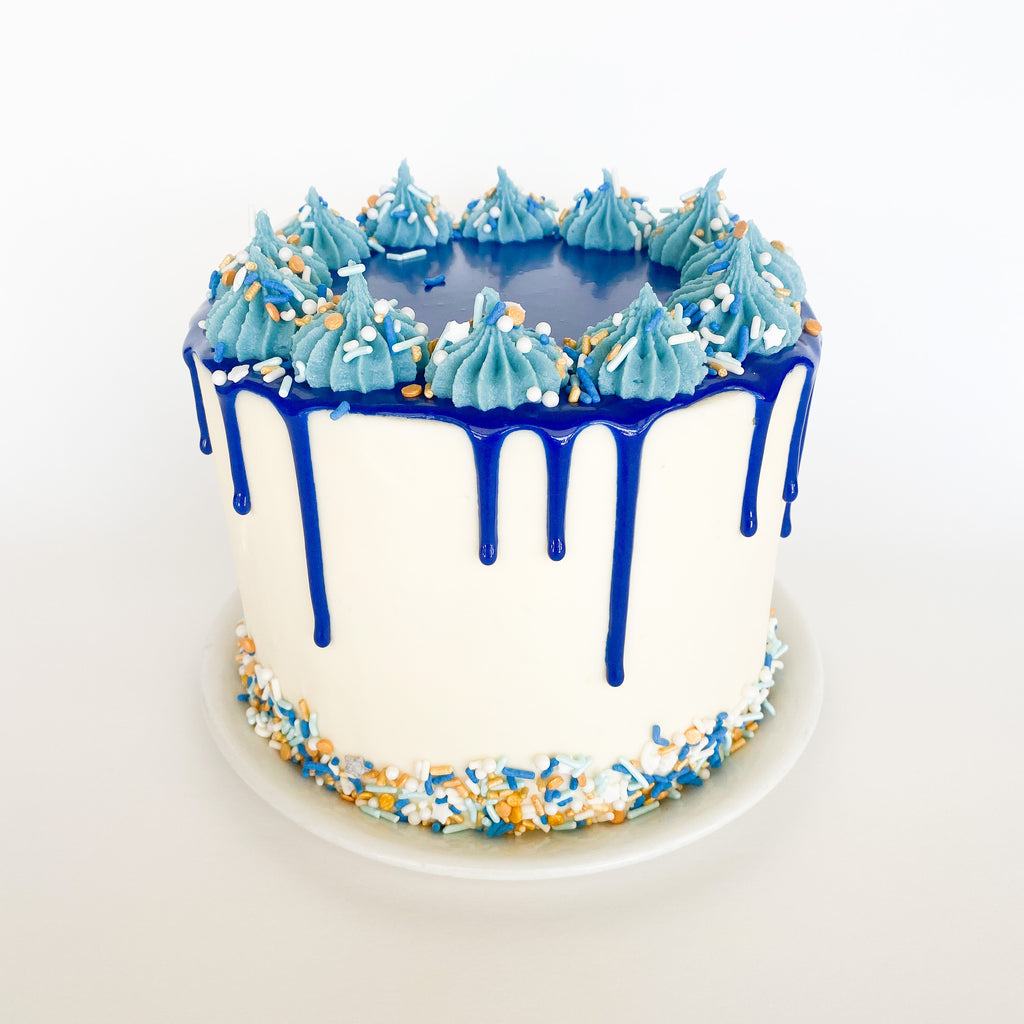 Blue Drip Cake – Dolce Bakery